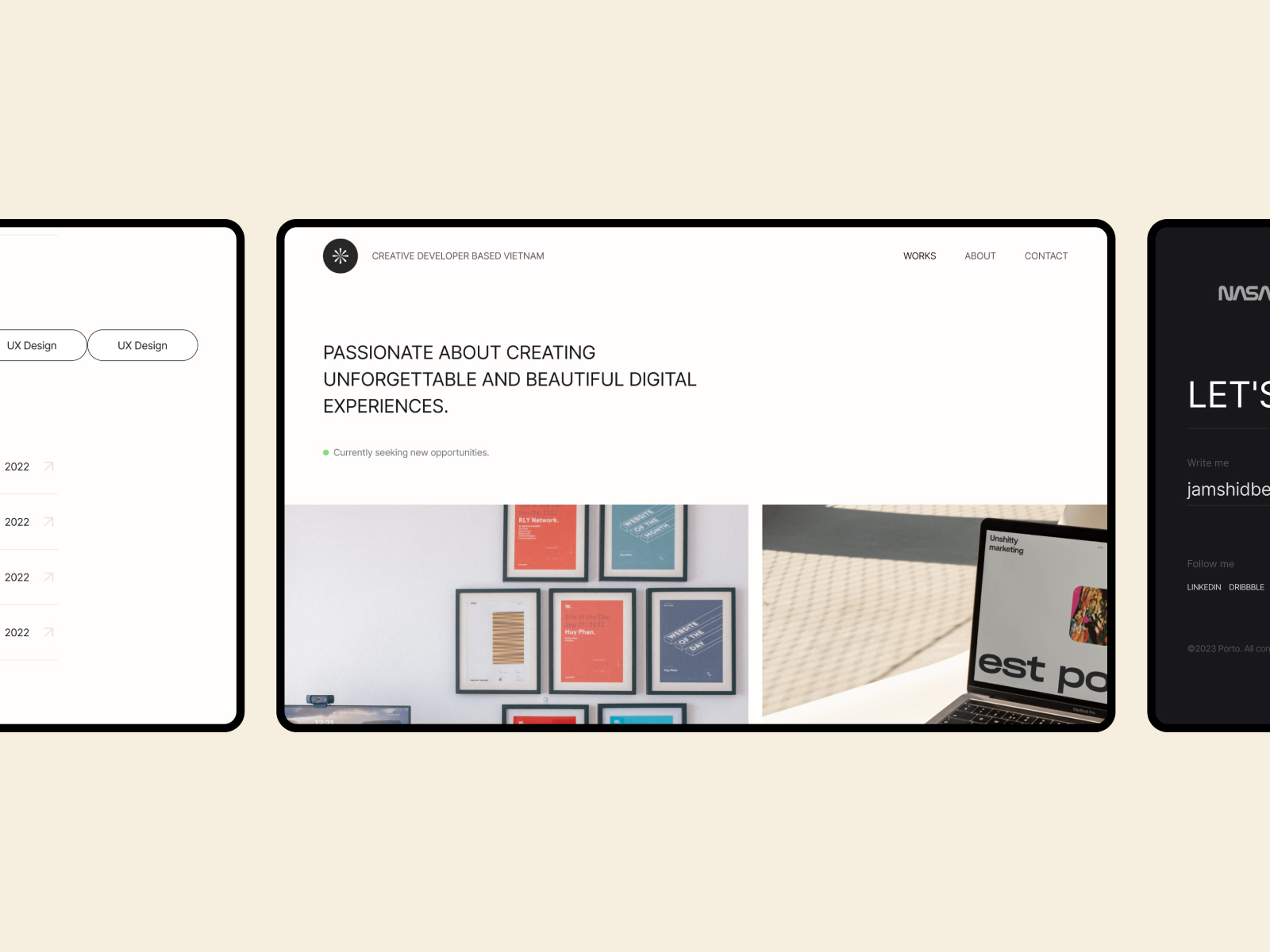 Porto Creative Framer Template Awwwards Market