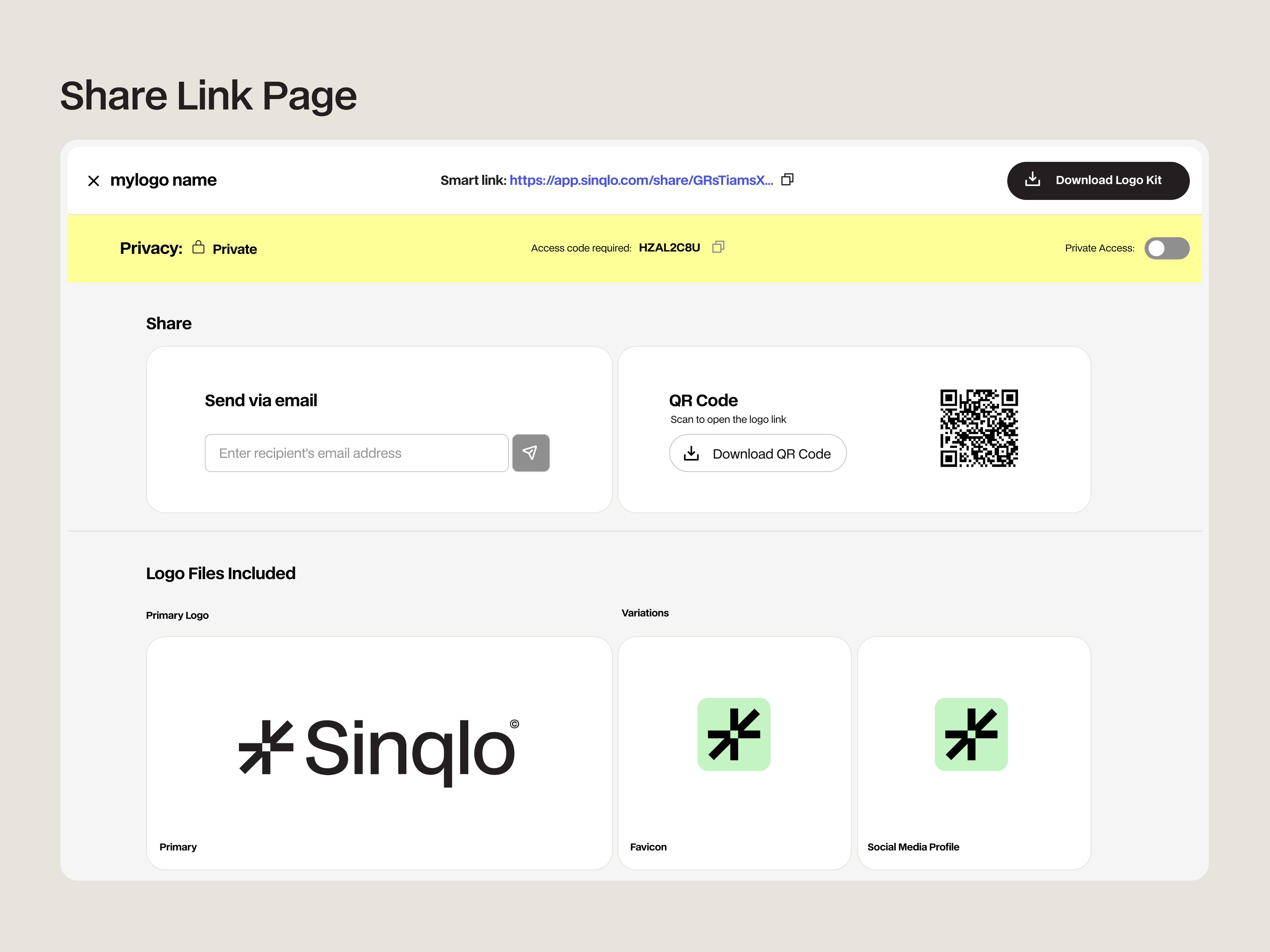 Sinqlo - Logo Management Tool - Awwwards Market
