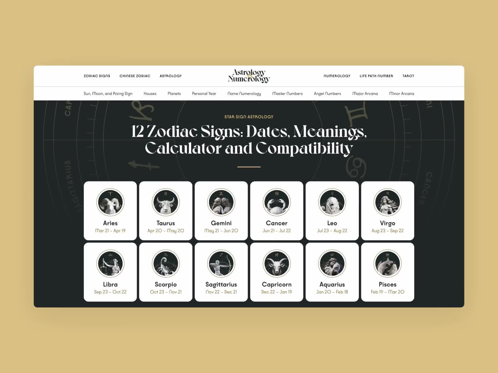 Zodiac signs dates calculator - Horoscopeaz.com