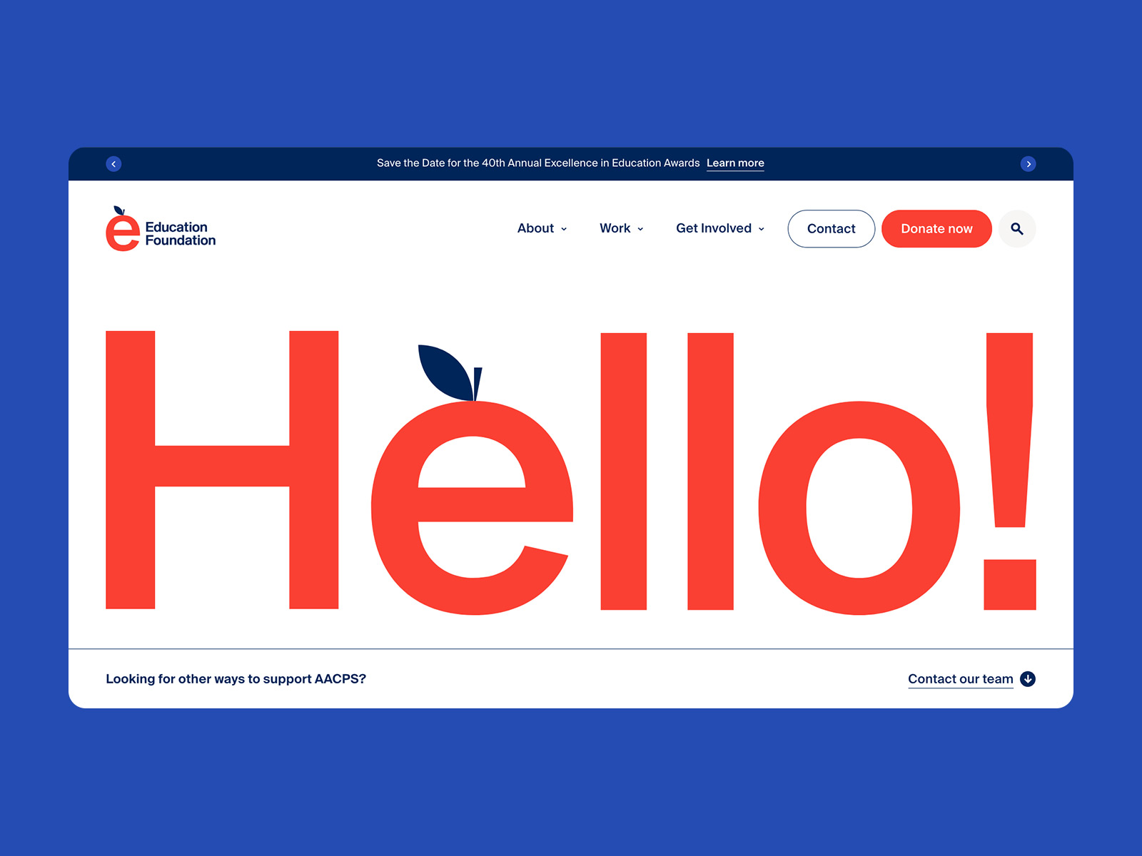 Education Foundation of AACPS - Awwwards Nominee