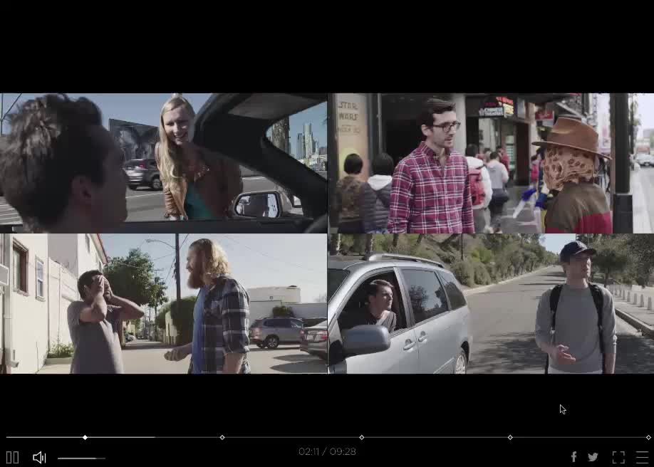 4-way split screen storytelling - Interactive Narratives - Awwwards