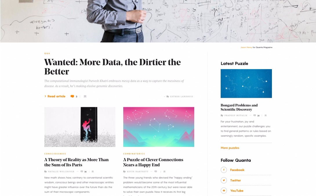 Quanta Magazine – Illuminating Science | Quanta Magazine - Awwwards