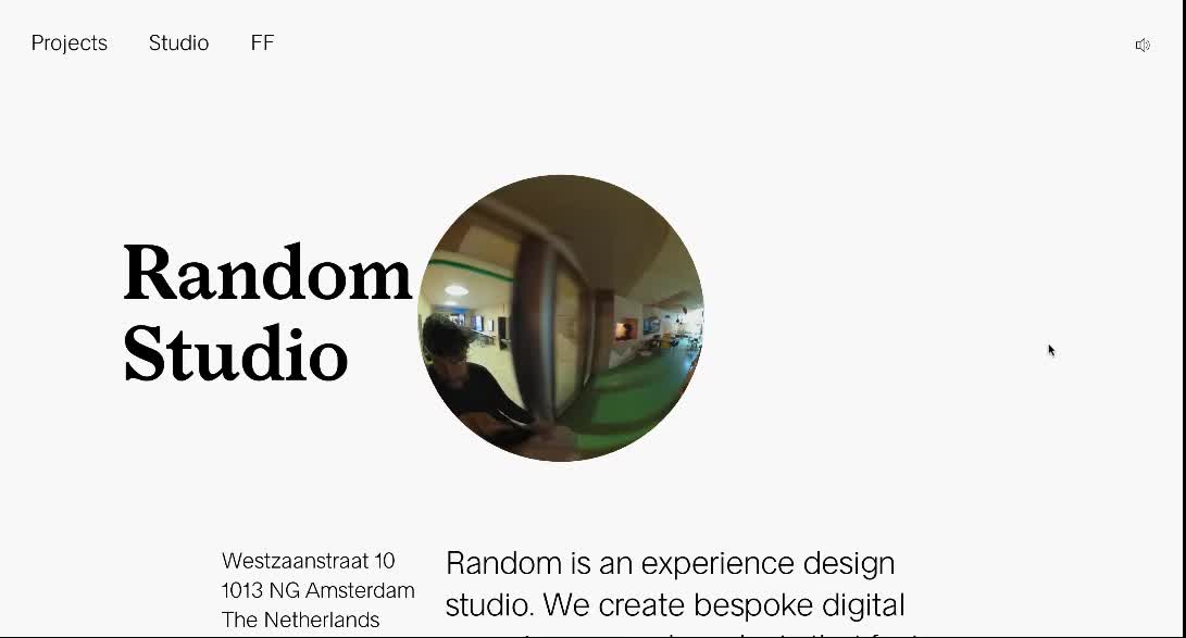 Random Studio - Design & Interactions - Awwwards