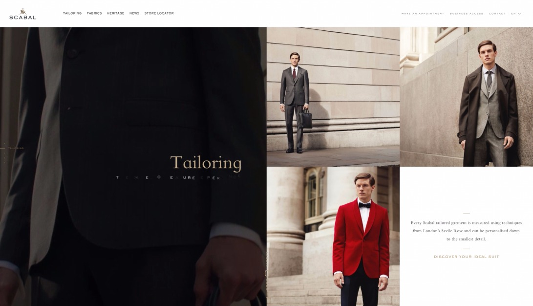 Scabal, London's finest tailored suits & luxury fabric - Awwwards
