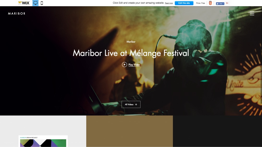 Music Video Website Template | WIX - Awwwards