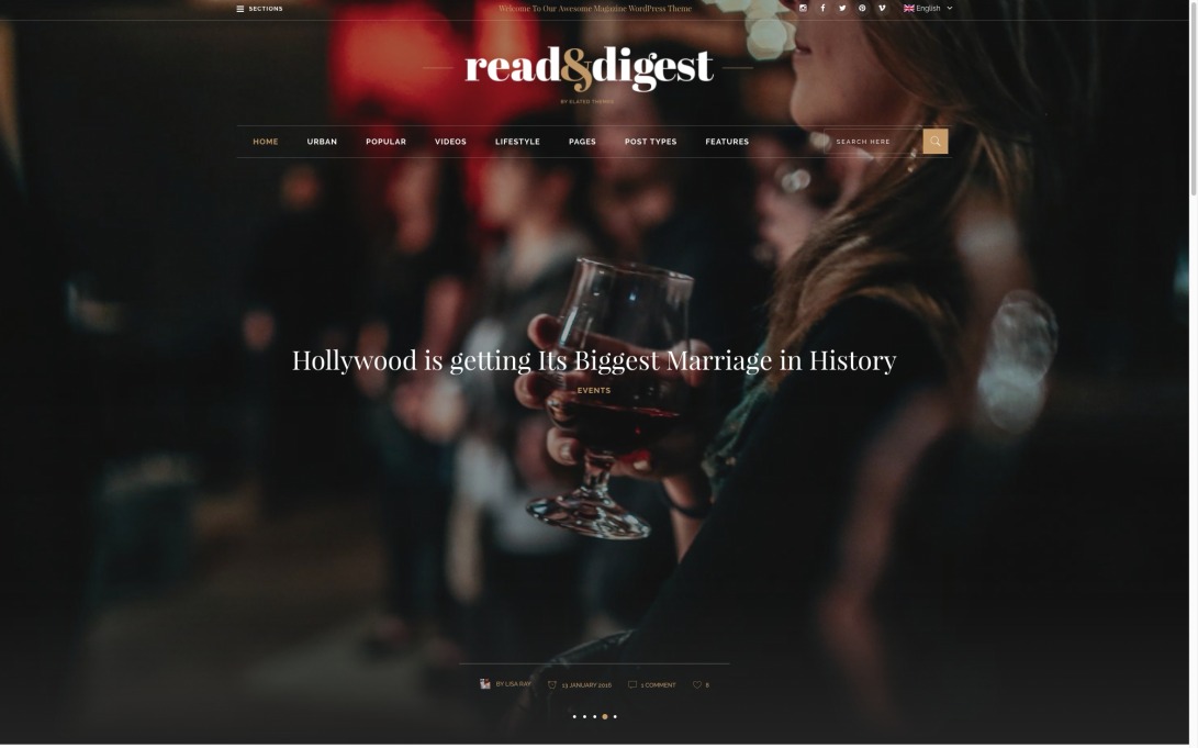 Fullscreen Slider Home – Read and Digest - Awwwards