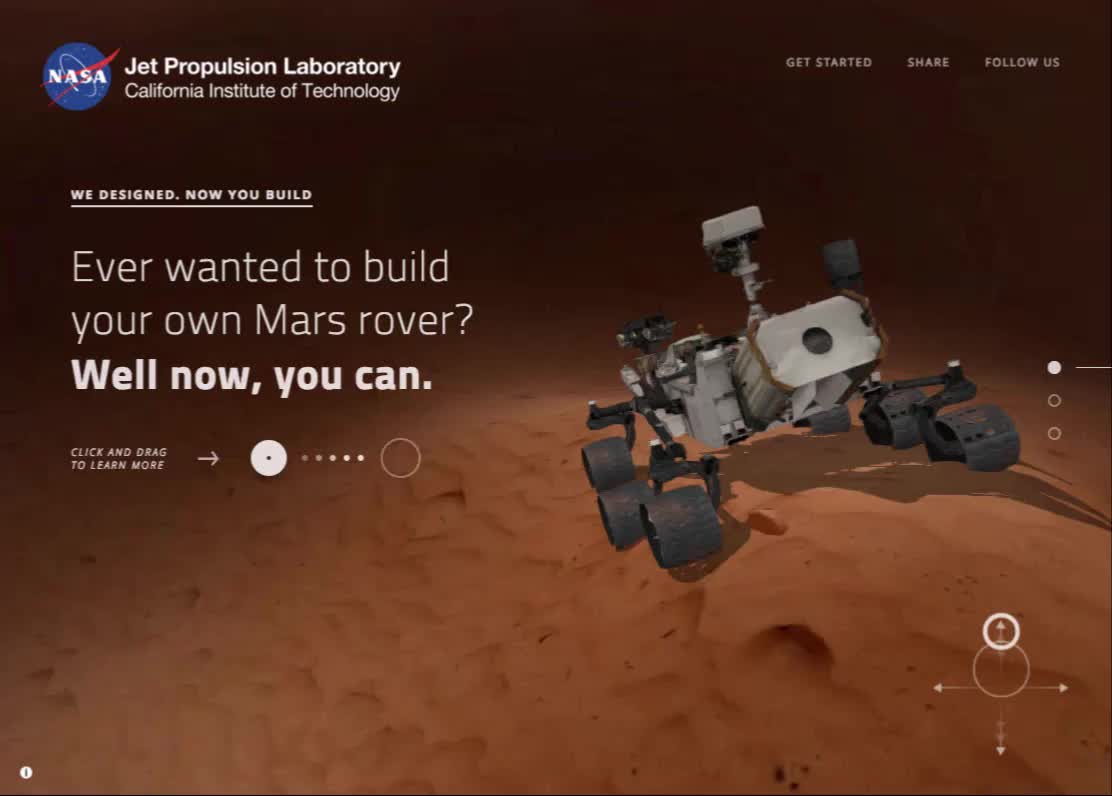 Joystick Interactive 3d Rover - Games - Awwwards