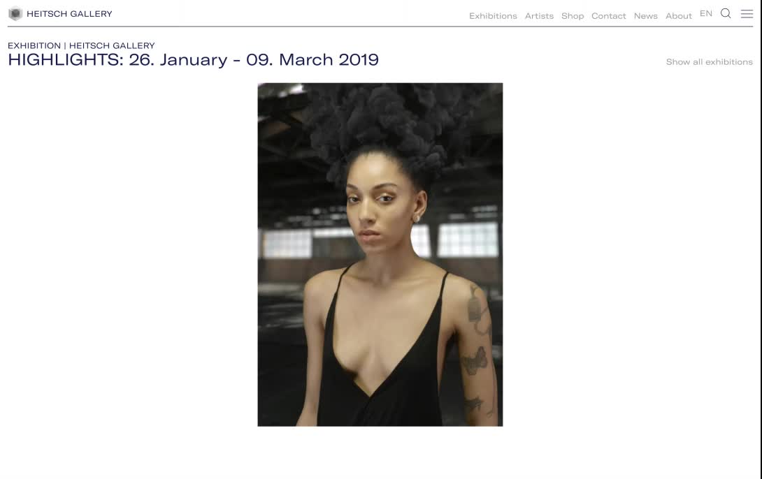 Heitsch Gallery - Design & Interactions - Awwwards