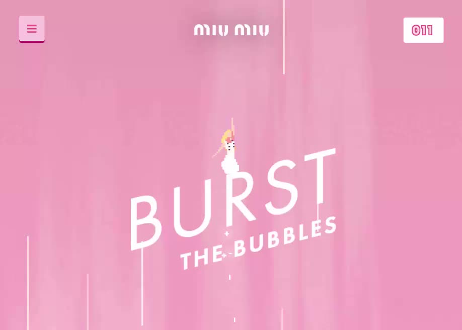 Bursting the bubbles - Miu Miu fragrance - Games - Awwwards