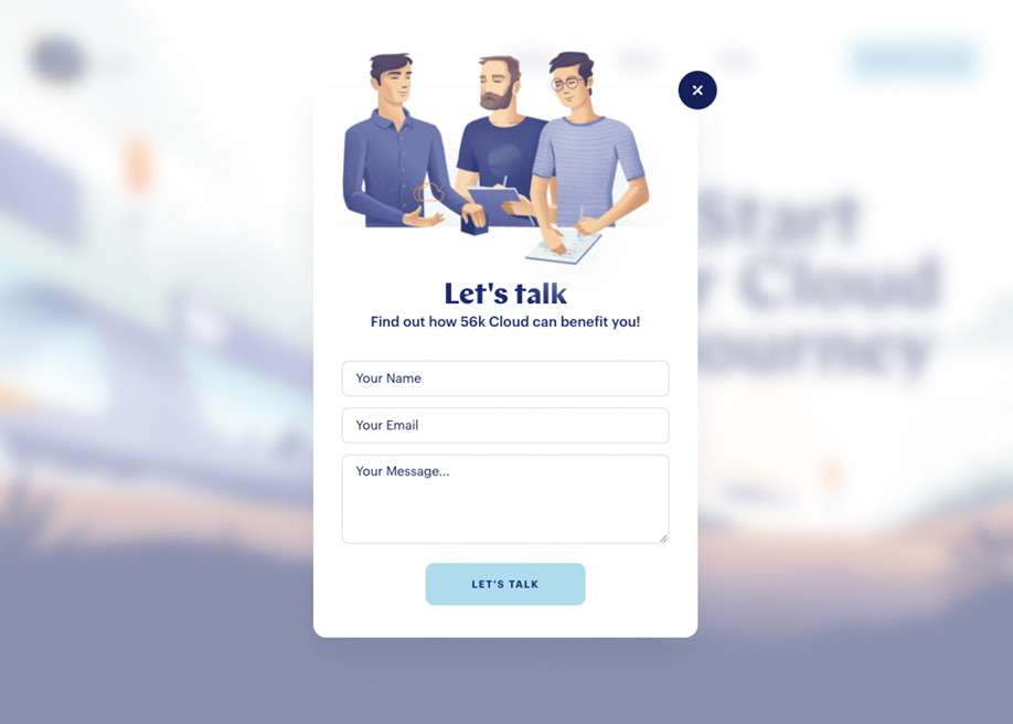Popup Contact Form 56k Awwwards