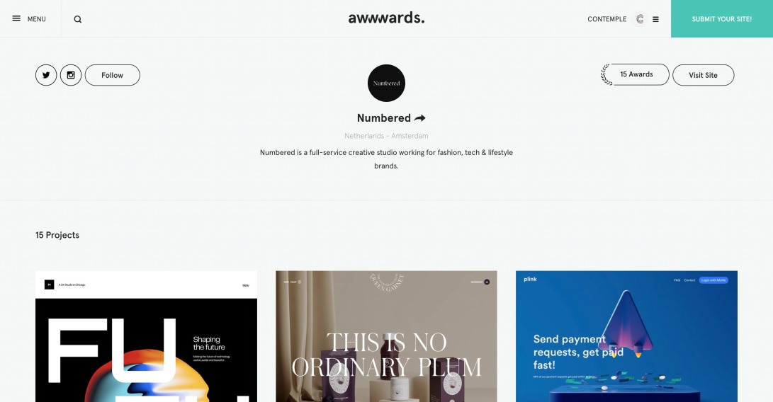 Numbered - Awwwards - Awwwards