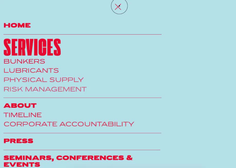 Overlay menu - BMS United - Menu Inspiration - Awwwards