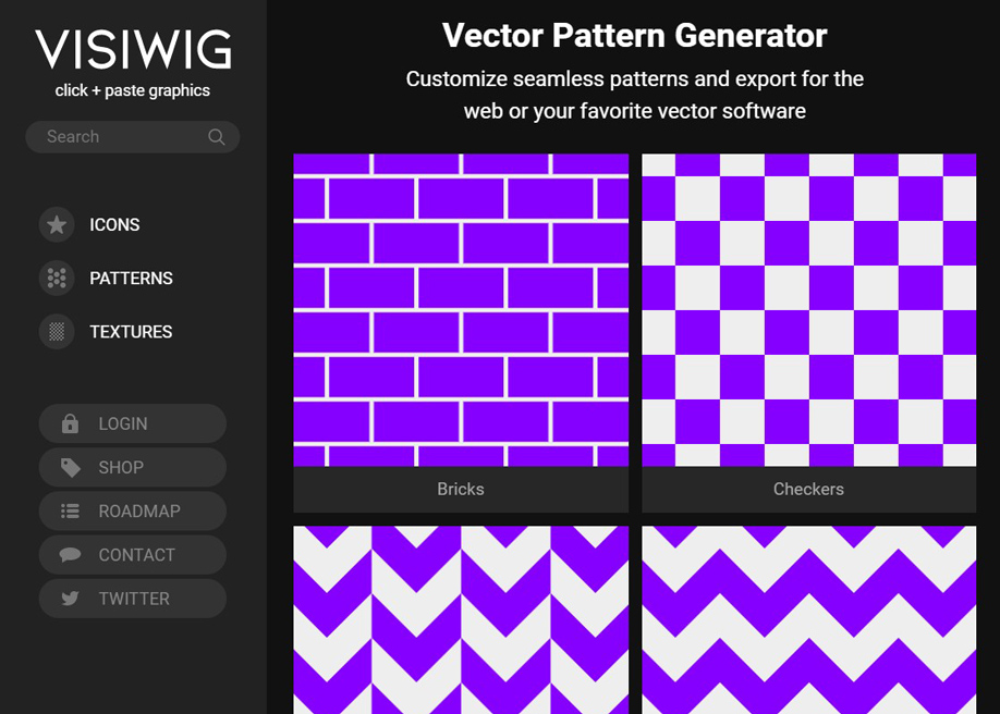 VISWIG Vector Pattern Generator Awwwards