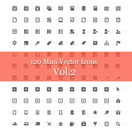 1000 Pixel Perfect Mini Icons for Web Designers