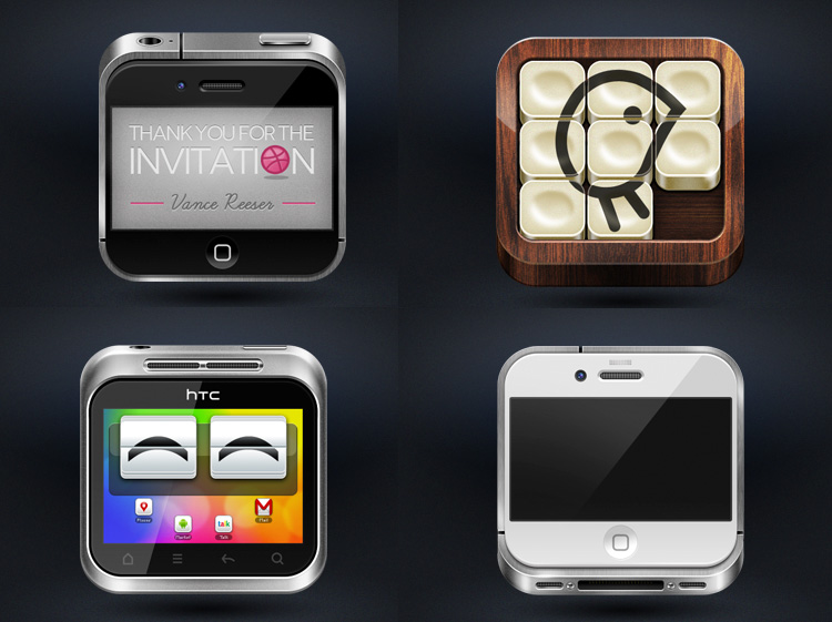 New Icon Designs Inspired by iOS App Style