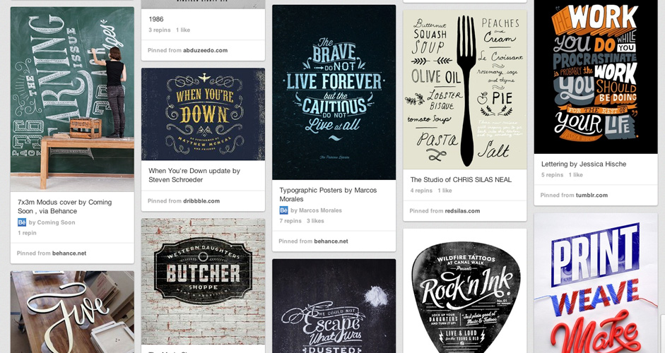 30+ Stunning Typography Pinterest Boards to Follow