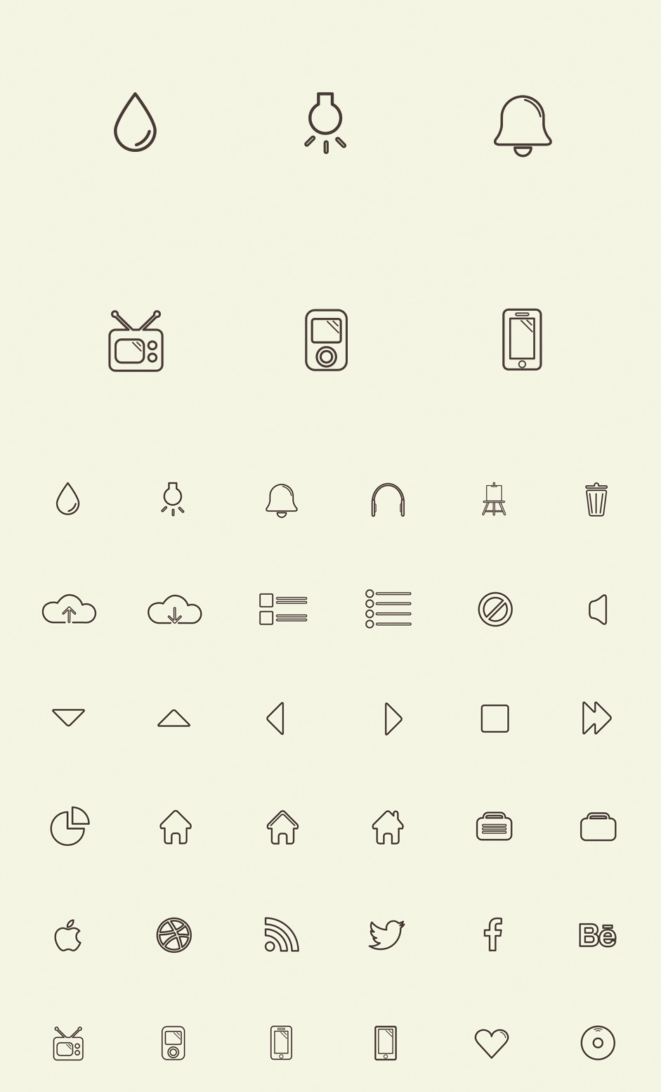 Great Collection of Free Vector Icons and Pictograms for Interfaces and ...