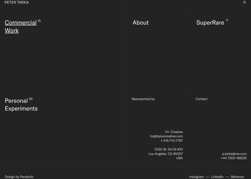 Menu Inspiration - Awwwards
