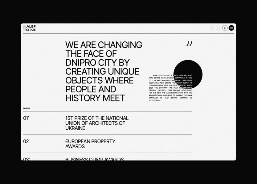 Alef Estate - Awwwards SOTD