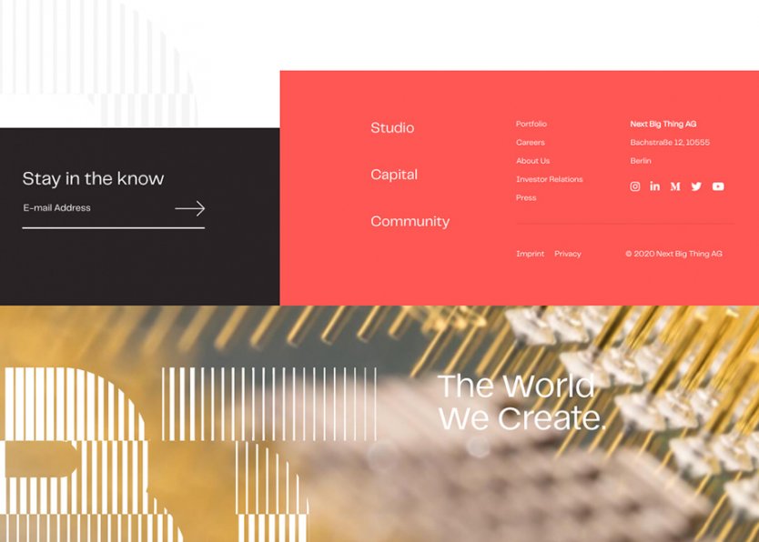 Konform agency portfolio footer design - Footer Design Best Practices ...