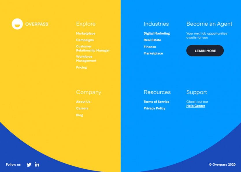 Afterglo - Footer color gradient - Footer Design Best Practices - Awwwards