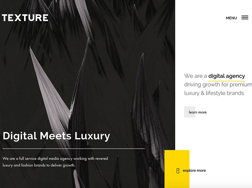 Examples of Texture in Web Design | Inspiration