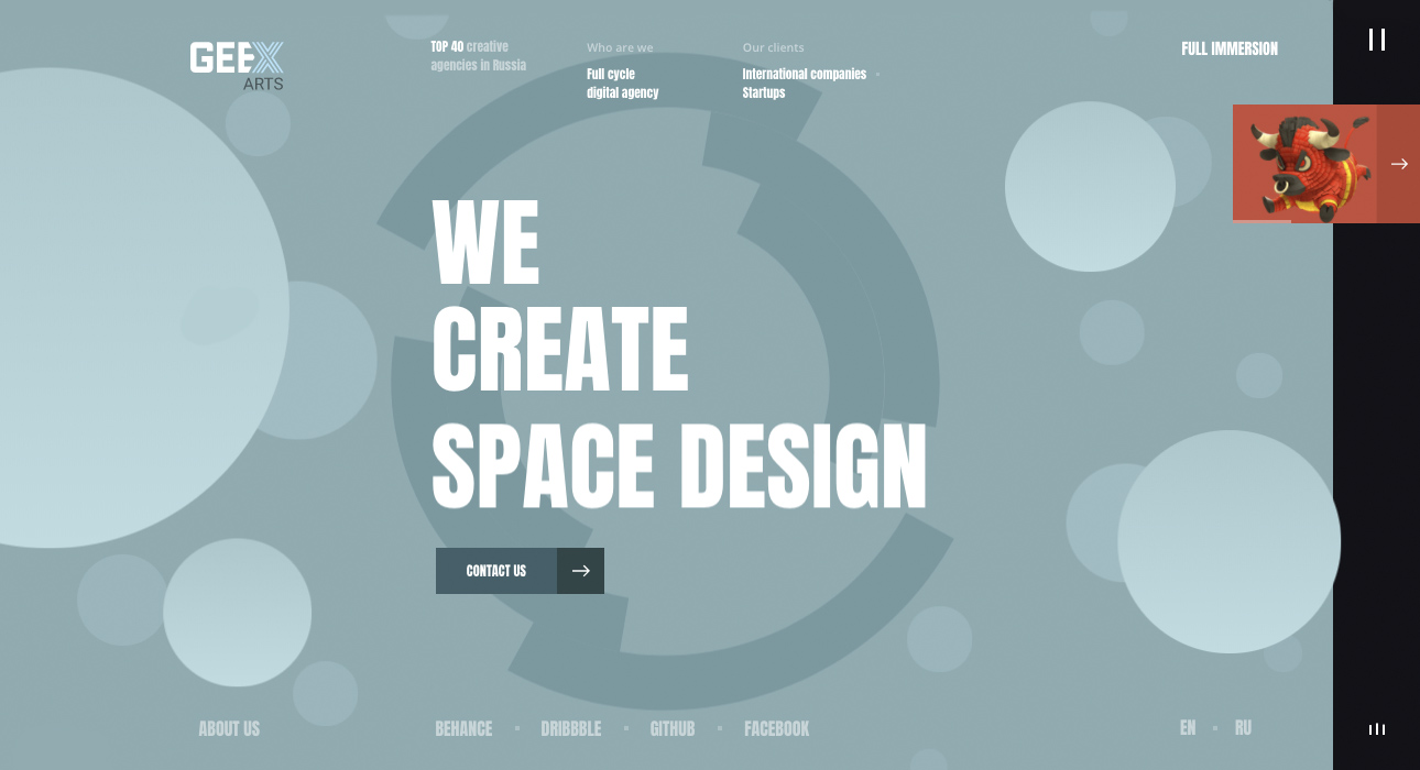 Geex Arts - Awwwards SOTD