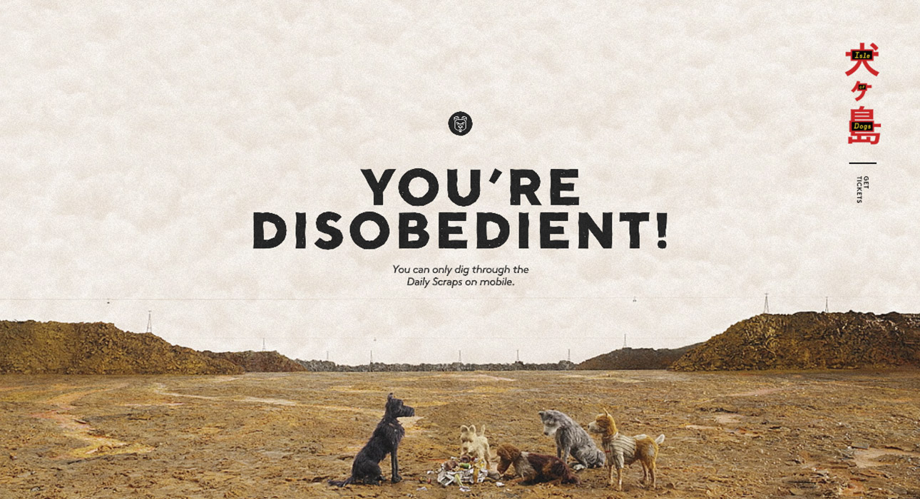 Isle of Dogs: Daily Scraps - Awwwards SOTD