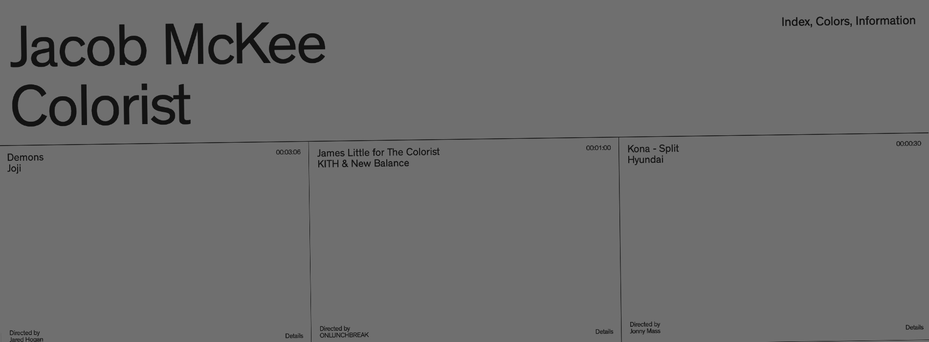 Jacob Mckee — Colorist - Awwwards SOTD