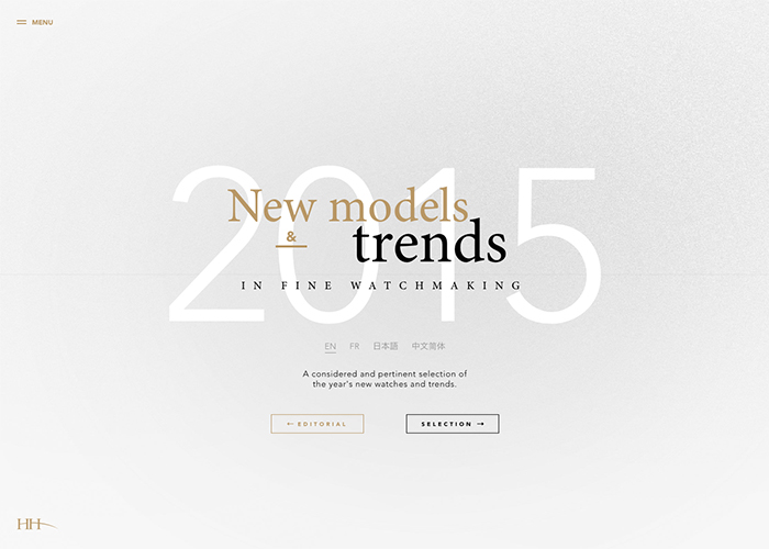 New Models and Trends in Fine Watchmaking - Awwwards SOTD