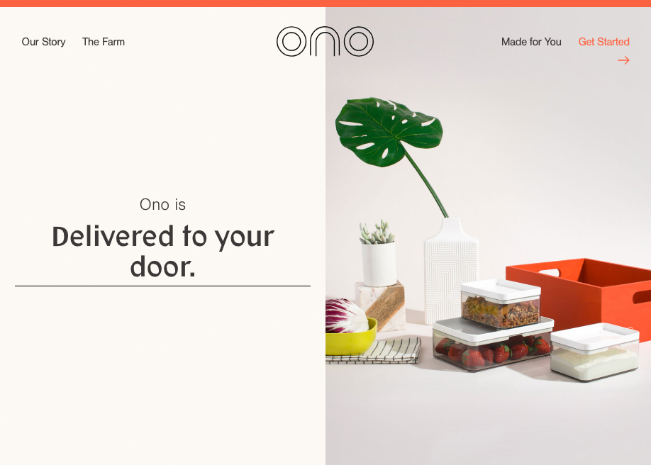 Ono Meals - Awwwards SOTD
