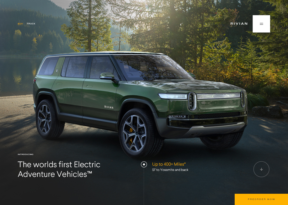 Rivian Automotive - Awwwards SOTD
