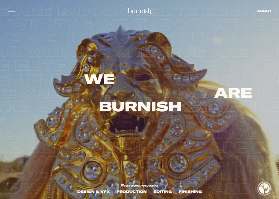 BURNISH CREATIVE - Awwwards SOTD