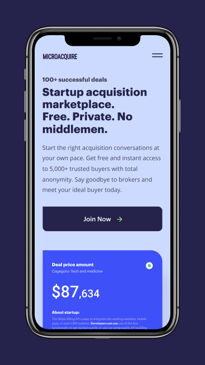 MicroAcquire - Mobile Report