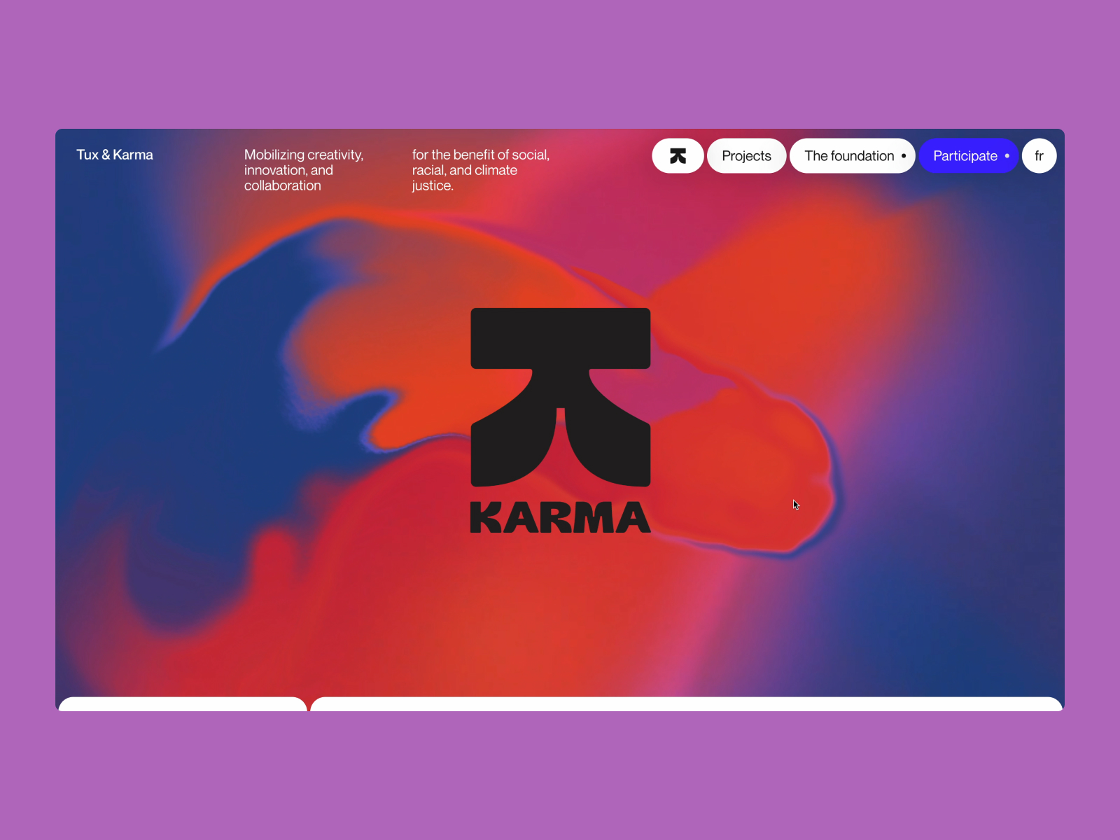 Tux Karma Foundation - Awwwards SOTD