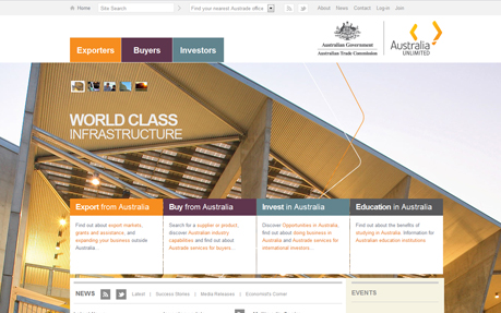 Austrade (Australian Trade Commission) - Awwwards SOTD